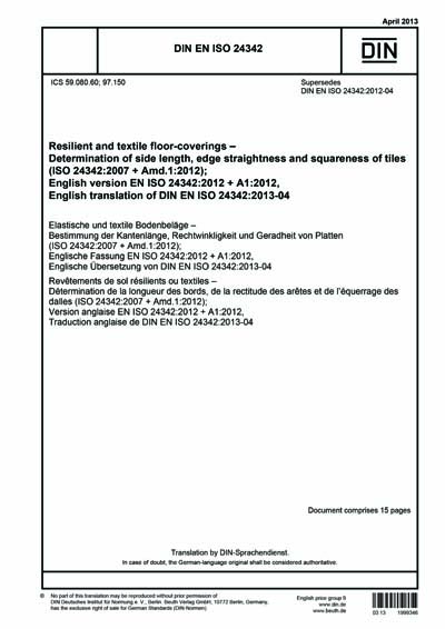 DIN EN ISO 24342:2013 - Resilient and textile floor-coverings ...