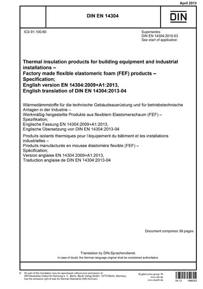 DIN EN 14304:2013 - Thermal insulation products for building equipment ...