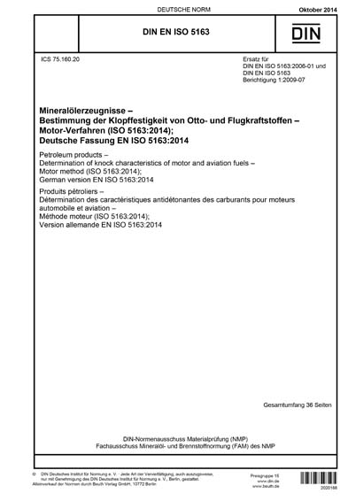 DIN EN ISO 5163:2014 DE - Mineralölerzeugnisse - Bestimmung der ...