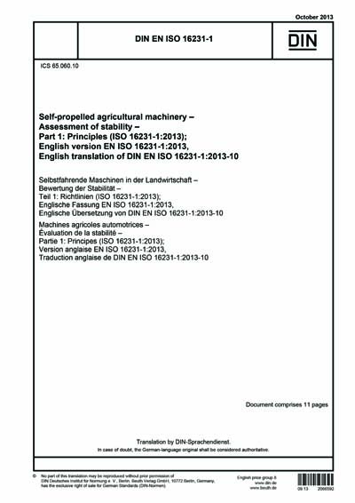 DIN EN ISO 16231-1:2013 - Self-propelled agricultural machinery ...