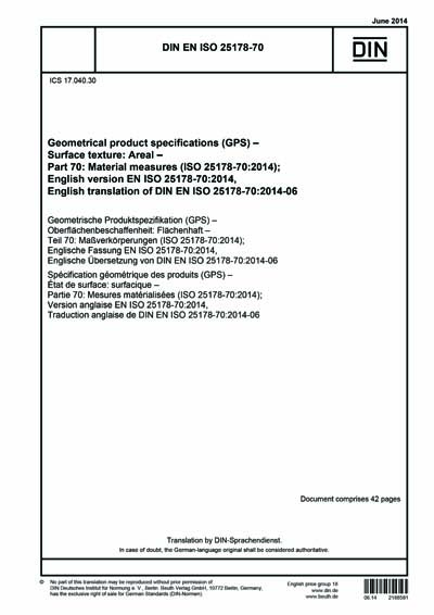 DIN EN ISO 25178-70:2014 - Geometrical product specification (GPS ...