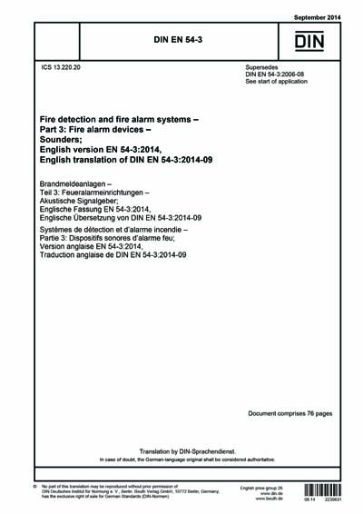 DIN EN 54-3:2014 - Fire detection and fire alarm systems - Part 3: Fire ...