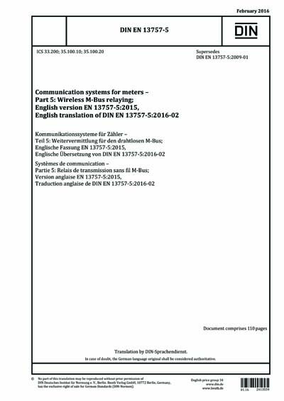 DIN EN 13757-5:2016 - Communication systems for meters - Part 5 ...