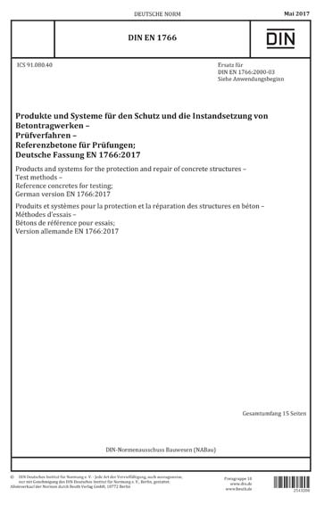 DIN EN 1766:2017 DE - Produkte und Systeme für den Schutz und die ...
