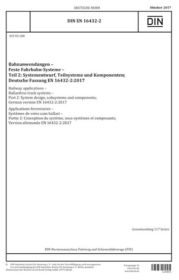 DIN EN 16432-2:2017 DE - Bahnanwendungen - Feste Fahrbahn-Systeme ...