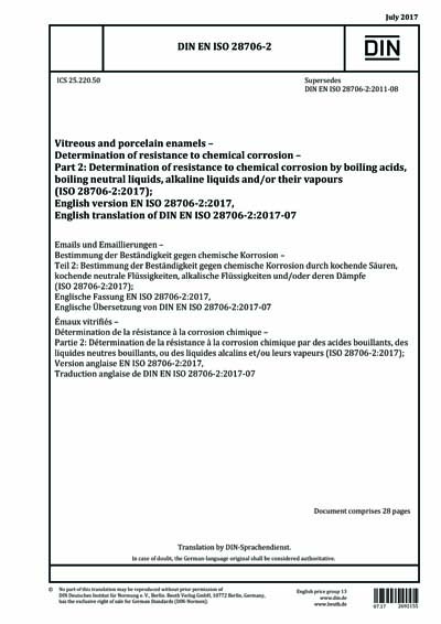 DIN EN ISO 28706-2:2017 - Vitreous and porcelain enamels ...