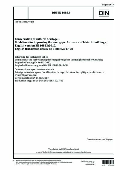 DIN EN 16883:2017 - Conservation of cultural heritage - Guidelines for ...