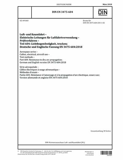 DIN EN 3475-604:2018 - Aerospace series - Cables, electrical, aircraft ...