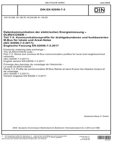 DIN EN 62056-7-3:2018 DE - Datenkommunikation der elektrischen ...