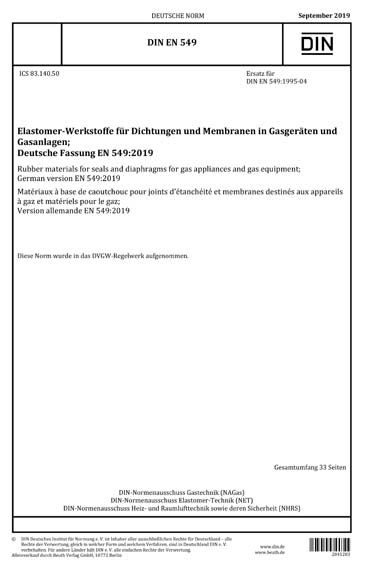 DIN EN 549:2019 DE - Elastomer-Werkstoffe für Dichtungen und Membranen ...