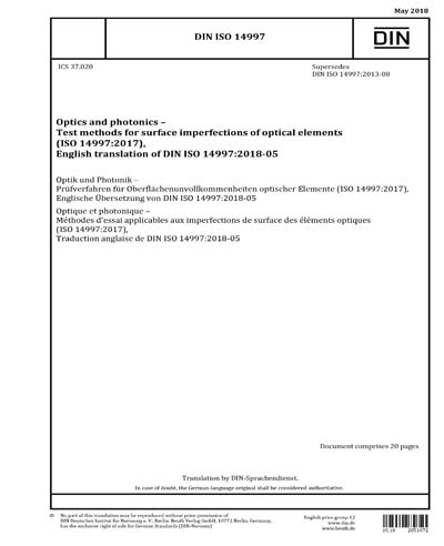 DIN ISO 14997:2018 - Optics and photonics - Test methods for surface ...
