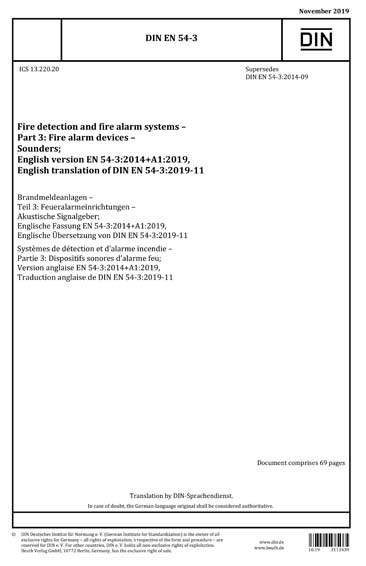 DIN EN 54-3:2019 - Fire detection and fire alarm systems - Part 3: Fire ...