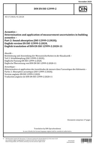 DIN EN ISO 12999-2:2020 - Acoustics - Determination and application of ...