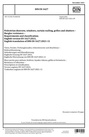 DIN EN 1627:2021 - Pedestrian doorsets, windows, curtain walling ...
