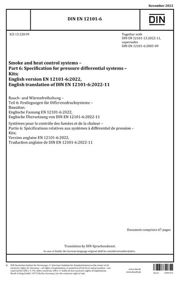 DIN EN 12101-6:2022 - Smoke and heat control systems - Part 6 ...