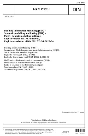 DIN EN 17632-1:2023 - Building Information Modelling (BIM) - Semantic ...