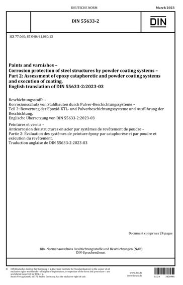 DIN 55633-2:2023 - Paints and varnishes - Corrosion protection of steel ...