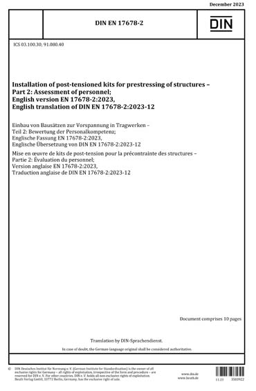 DIN EN 17678-2:2023 - Installation of post-tensioned kits for ...