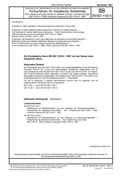 DIN EN ISO 11125-5:1997 DE - Vorbereitung von Stahloberflächen vor dem ...