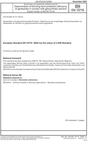 DIN EN 13719:2002 - Geotextiles and geotextile-related products ...
