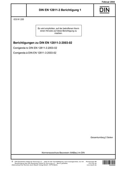 DIN EN 12811-3 Berichtigung 1:2004 DE - Berichtigungen zu DIN EN 12811 ...