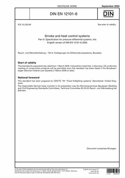 DIN EN 12101-6:2005 - Smoke and heat control systems - Part 6 ...