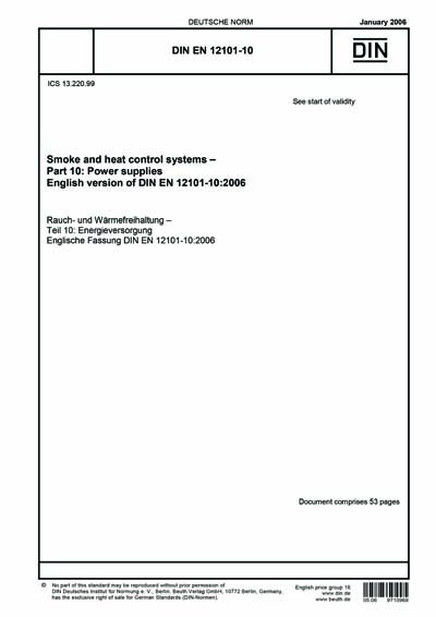 DIN EN 12101-10:2006 - Smoke and heat control systems - Part 10: Power ...