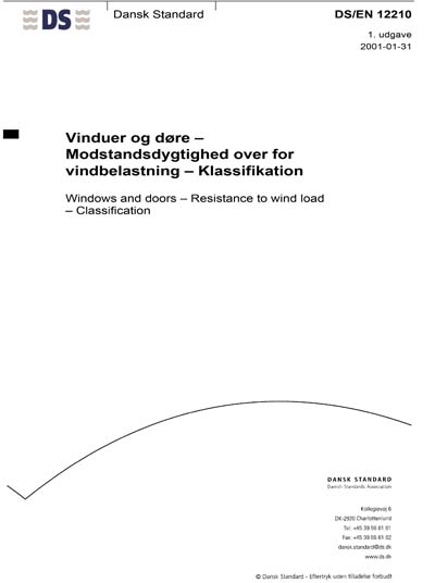 DS/EN 12210:2001 - Windows and doors - Resistance to wind load ...