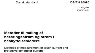 DS/EN 60990:2000 - Methods of measurement of touch current and ...