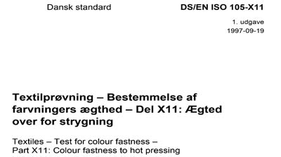 DS/EN ISO 105-X11:1997 - Textiles - Test for colour fastness - Part X11 ...