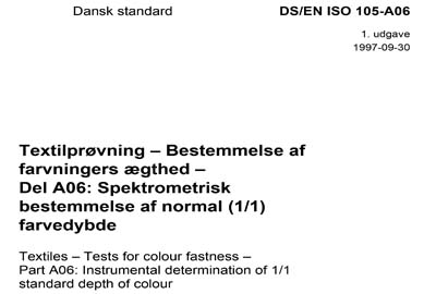 DS/EN ISO 105-A06:1997 - Textiles - Tests for colour fastness - Part ...