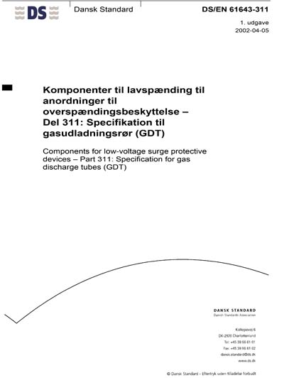 DS/EN 61643-311:2002 - Components for low-voltage surge protective ...