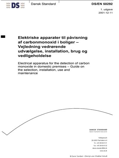 DS/EN 50292:2001 - Electrical apparatus for the detection of carbon ...