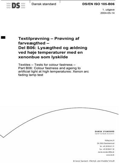 DS/EN ISO 105-B06:2004 - Textiles - Tests for colour fastness - Part ...