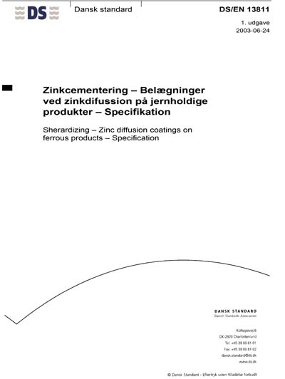 DS/EN 13811:2003 - Sherardizing - Zinc diffusion coatings on ferrous ...