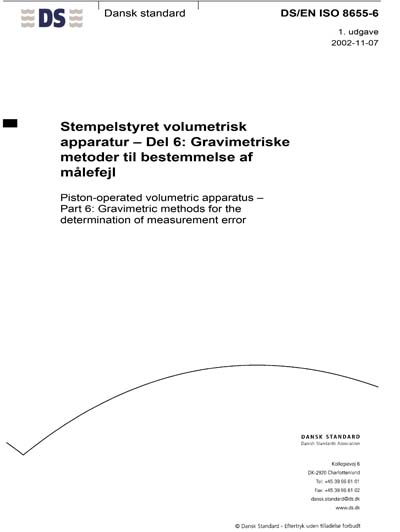 DS/EN ISO 8655-6:2002 - Piston-operated volumetric apparatus - Part 6 ...