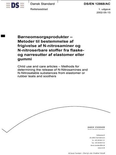 DS/EN 12868/AC:2002 - Child use and care articles - Methods for ...