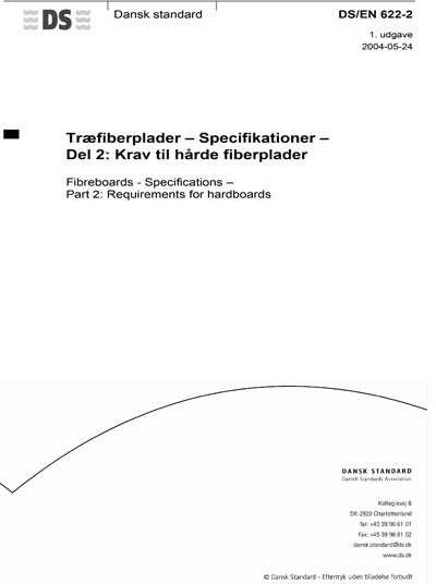 DS/EN 622-2:2004 - Fibreboards - Specifications - Part 2: Requirements ...