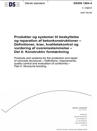 DS/EN 1504-4:2007 - Products and systems for the protection and repair ...