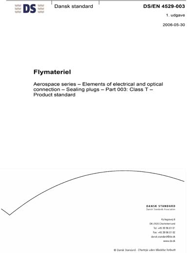 DS/EN 4529-003:2006 - Aerospace series - Elements of electrical and ...