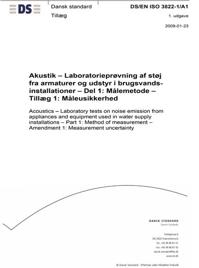 DS/EN ISO 3822-1/A1:2009 - Acoustics - Laboratory tests on noise ...