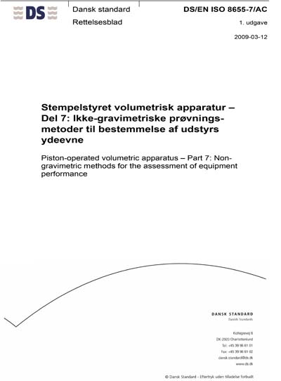 DS/EN ISO 8655-7/AC:2009 - Piston-operated volumetric apparatus - Part ...