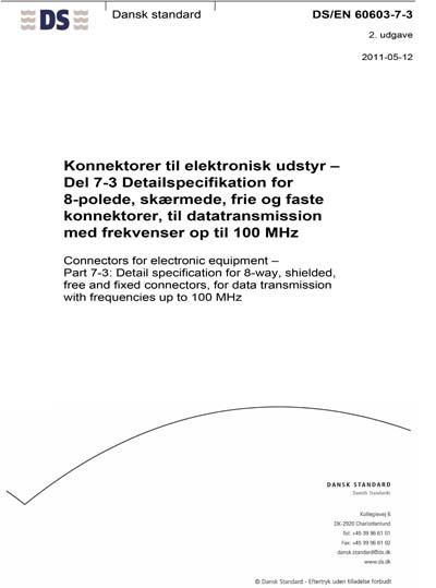 DS/EN 60603-7-3:2011 - Connectors for electronic equipment - Part 7-3 ...