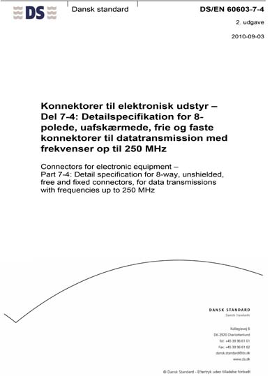 DS/EN 60603-7-4:2010 - Connectors for electronic equipment - Part 7-4 ...