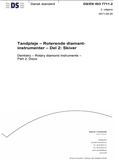 DS/EN ISO 7711-2:2011 - Dentistry - Rotary diamond instruments - Part 2 ...
