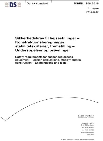 DS/EN 1808:2015 - Safety requirements for suspended access equipment ...