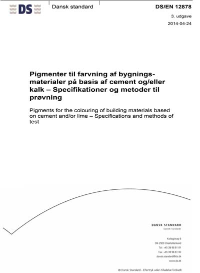 DS/EN 12878:2014 - Pigments for the colouring of building materials ...