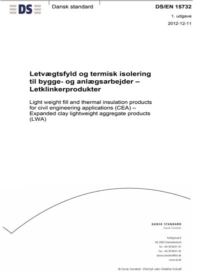 DS/EN 15732:2012 - Light weight fill and thermal insulation products ...