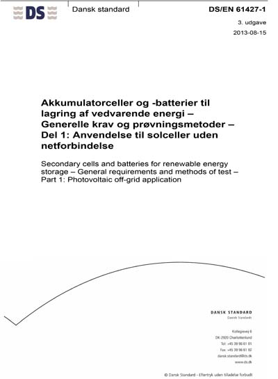 DS/EN 61427-1:2013 - Secondary cells and batteries for renewable energy ...
