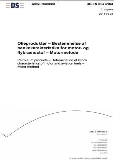 DS/EN ISO 5163:2014 - Petroleum products - Determination of knock ...